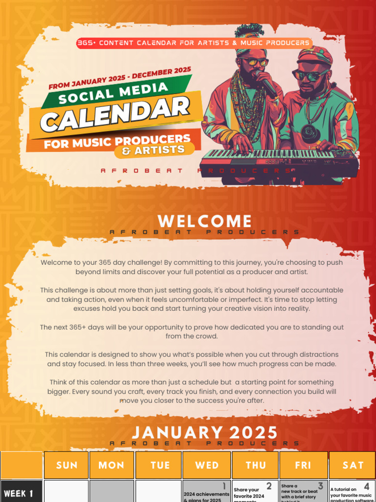 2025 Music Events Calendar for Artists | PDF | Music Industry