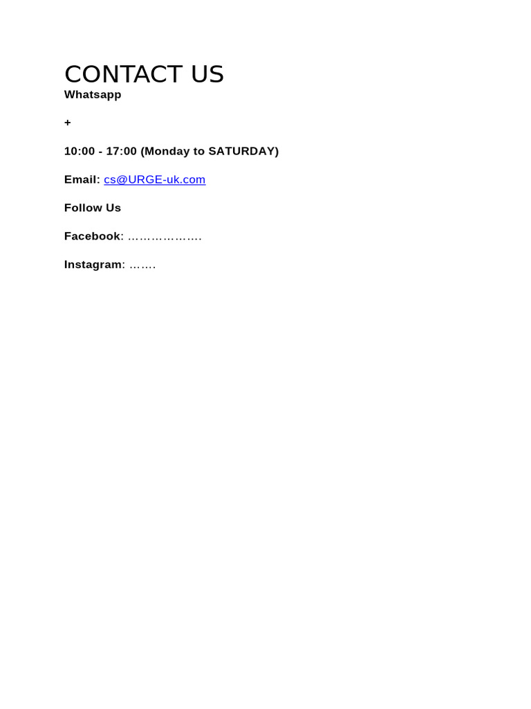 Uk Contact Us | PDF