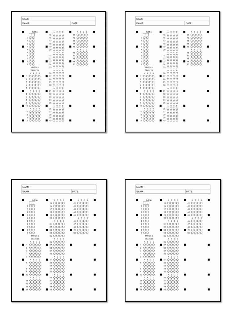 Evalbee 3Q Answer Sheets | PDF