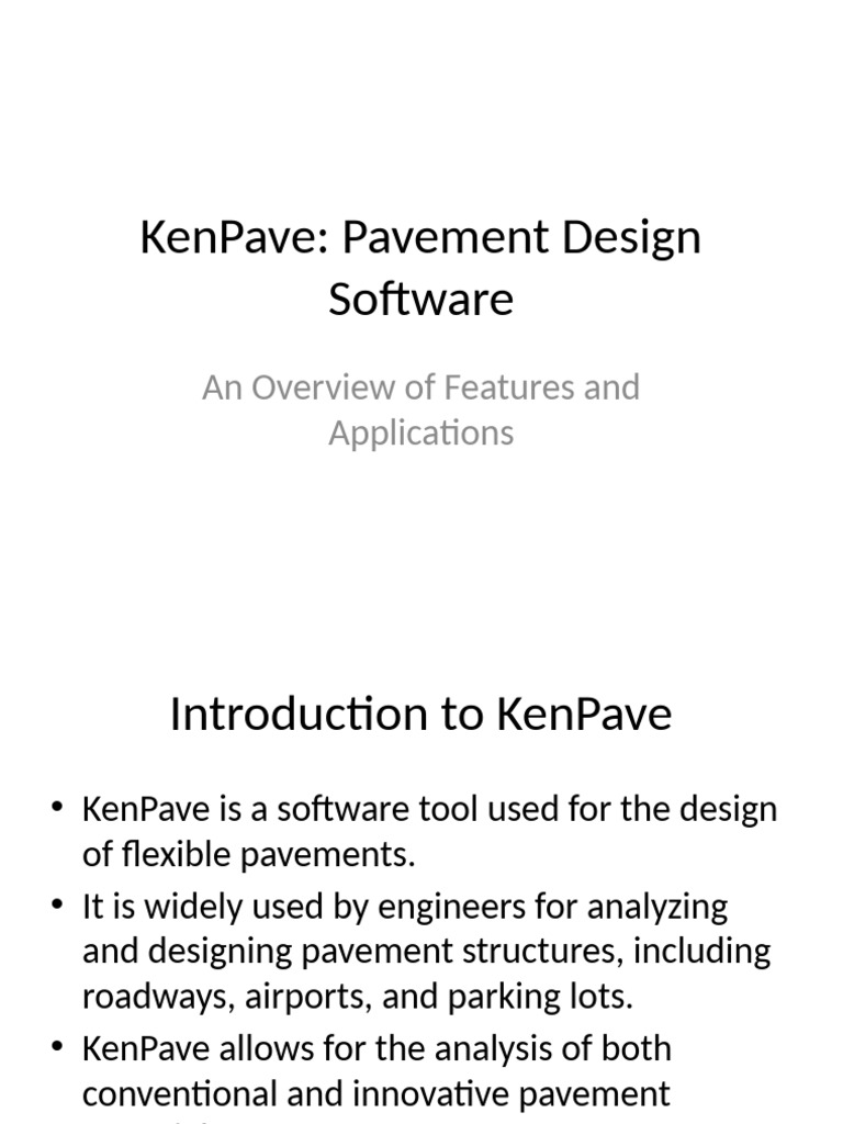 KenPave Presentation | PDF | Road Surface | Physical Sciences