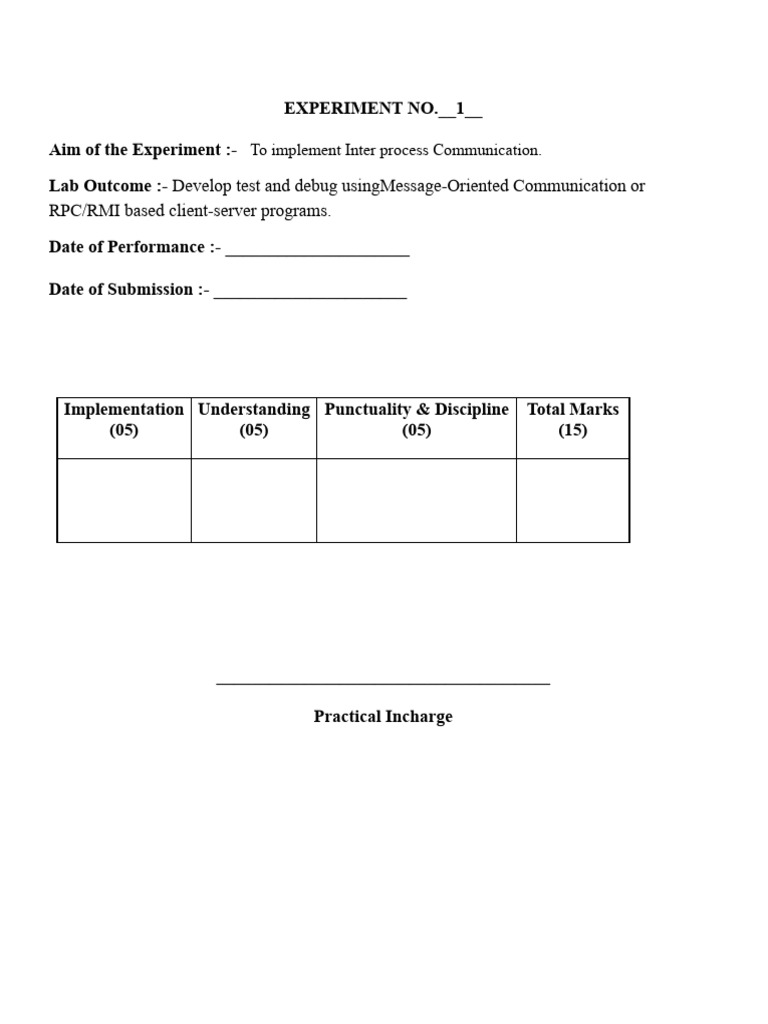 Lab Manual-Be-Dc-41 | PDF | Port (Computer Networking) | Distributed Computing
