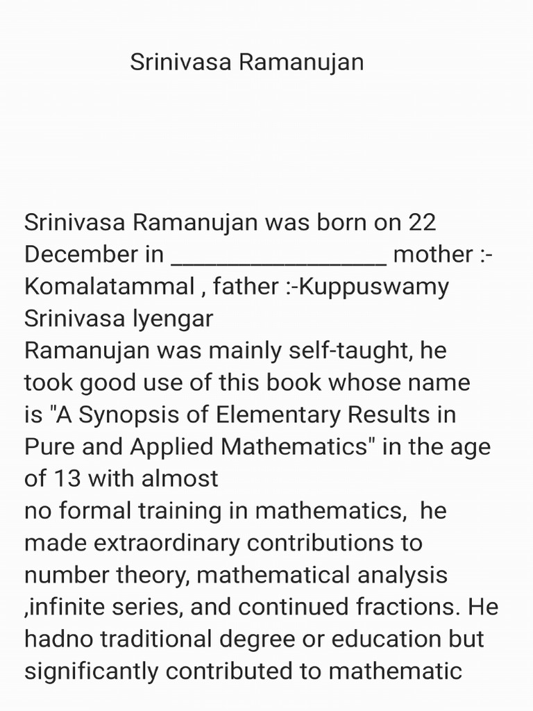 Ramanujan | PDF