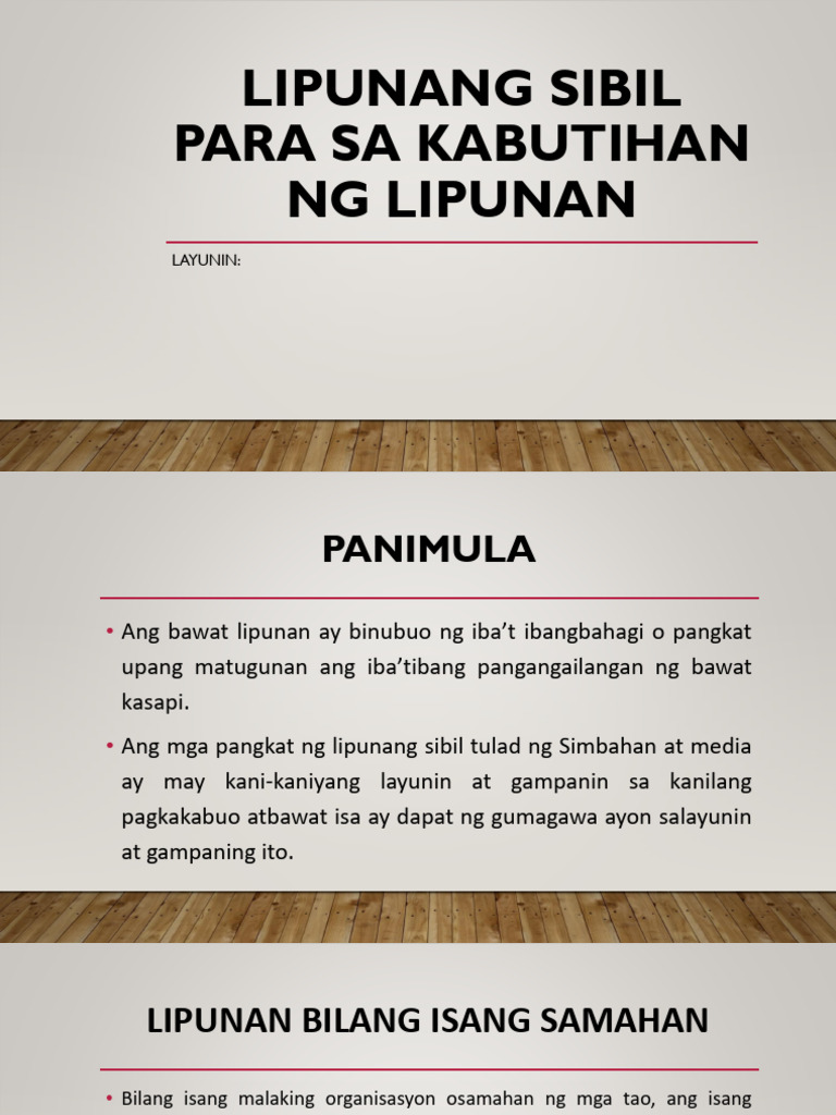 Lipunang Sibil para Sa Kabutihan NG Lipunan | PDF