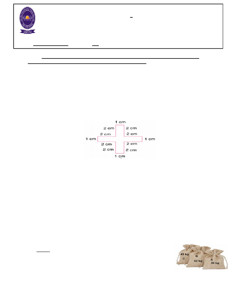 Grade 6 - Revision Worksheet | PDF | Area | Elementary Mathematics