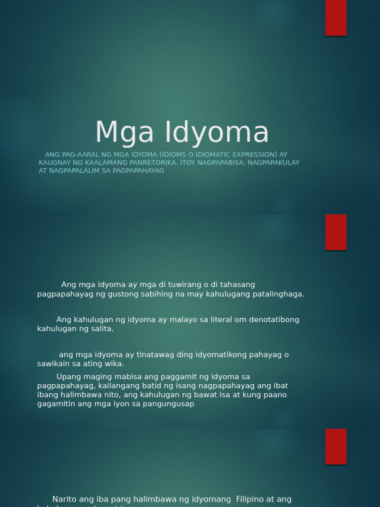 Mga Idyoma | PDF
