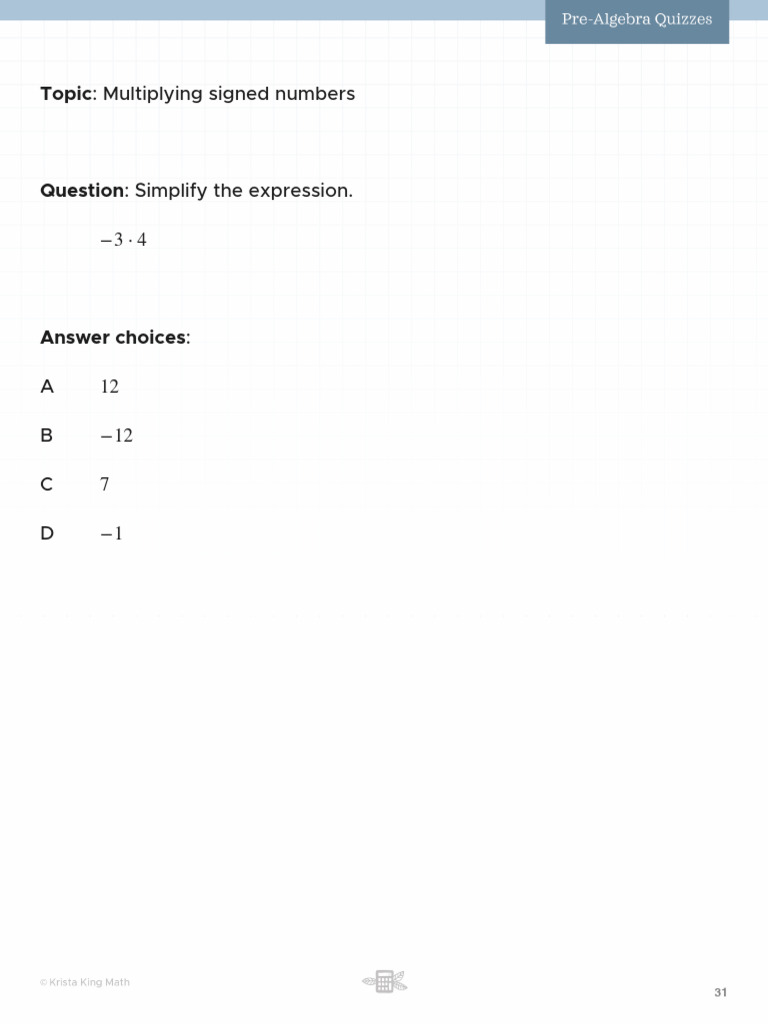 Multiplying+signed+numbers | PDF