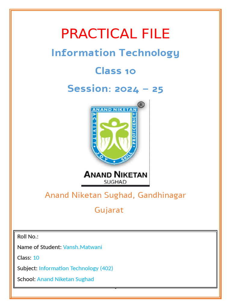 Practical File1 1 | PDF | Spreadsheet | Worksheet