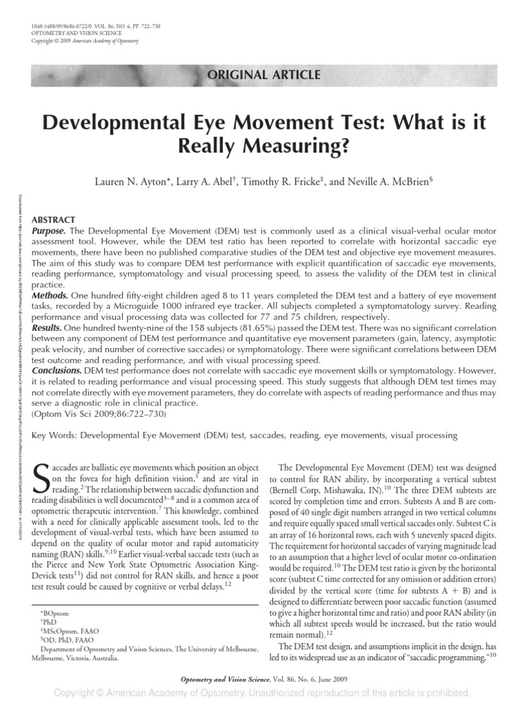 DEM - What is it really testing | PDF | Mental Chronometry | Attention ...
