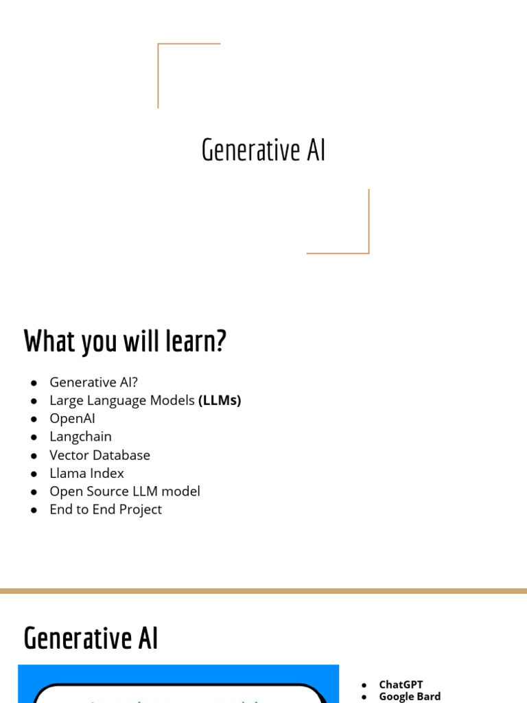 Generative AI and LLMS | PDF | Artificial Intelligence | Intelligence (AI) & Semantics