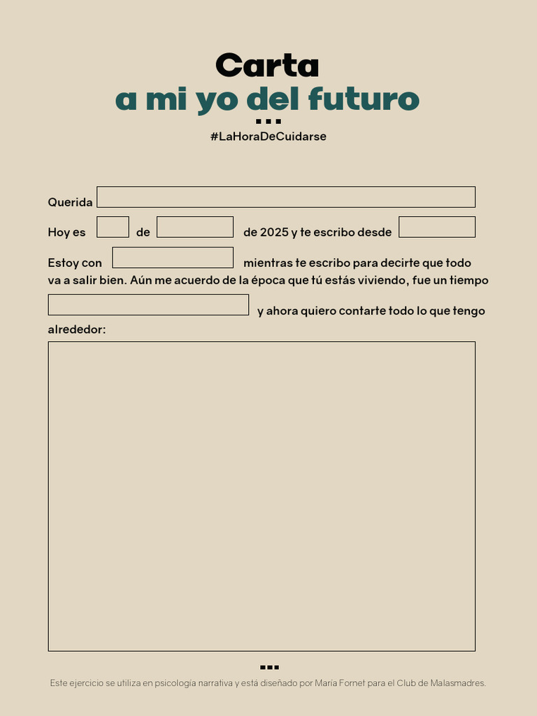 Carta A Mi Yo Del Futuro | PDF