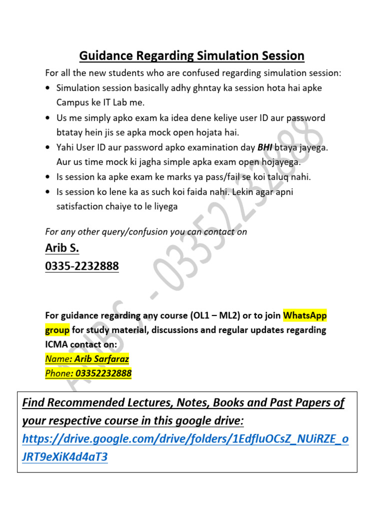 Guidance - Simulation Session | PDF