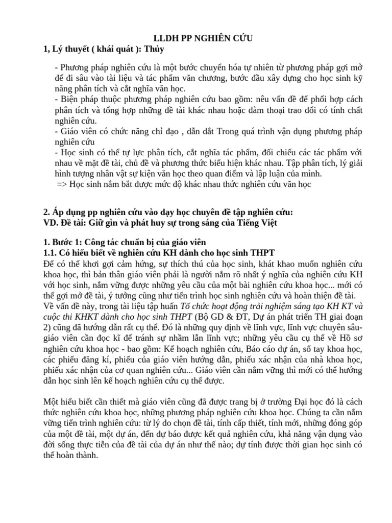 LLDH PP NGHIÊN CỨU | PDF