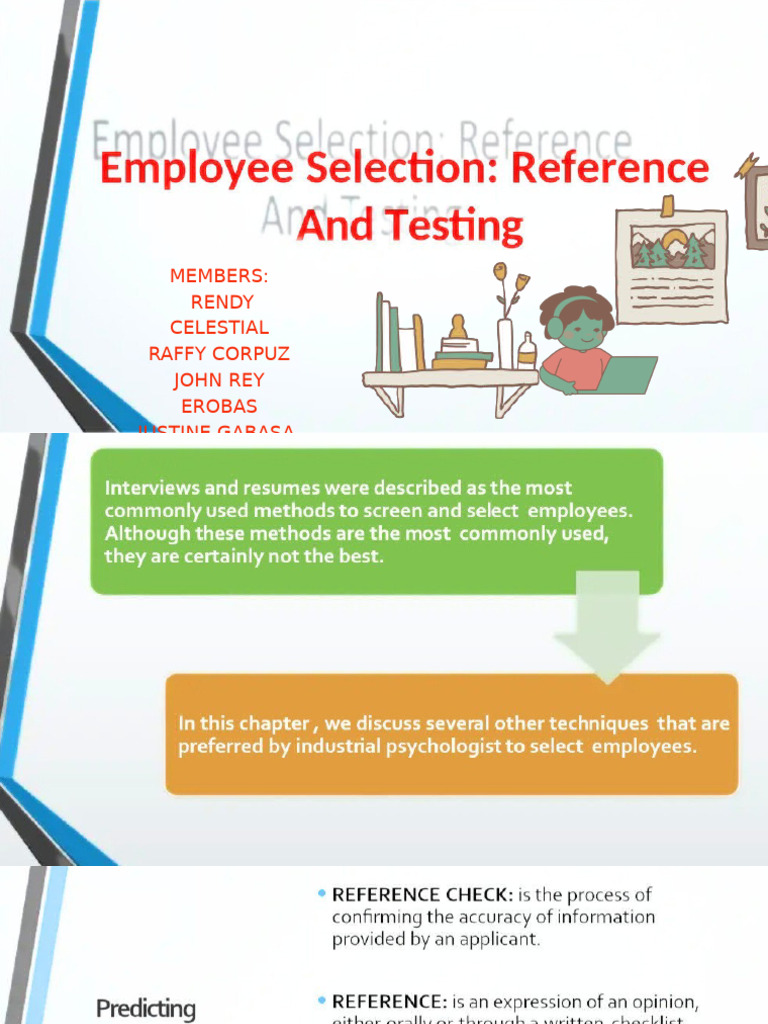 Employee Selection References Testing | PDF