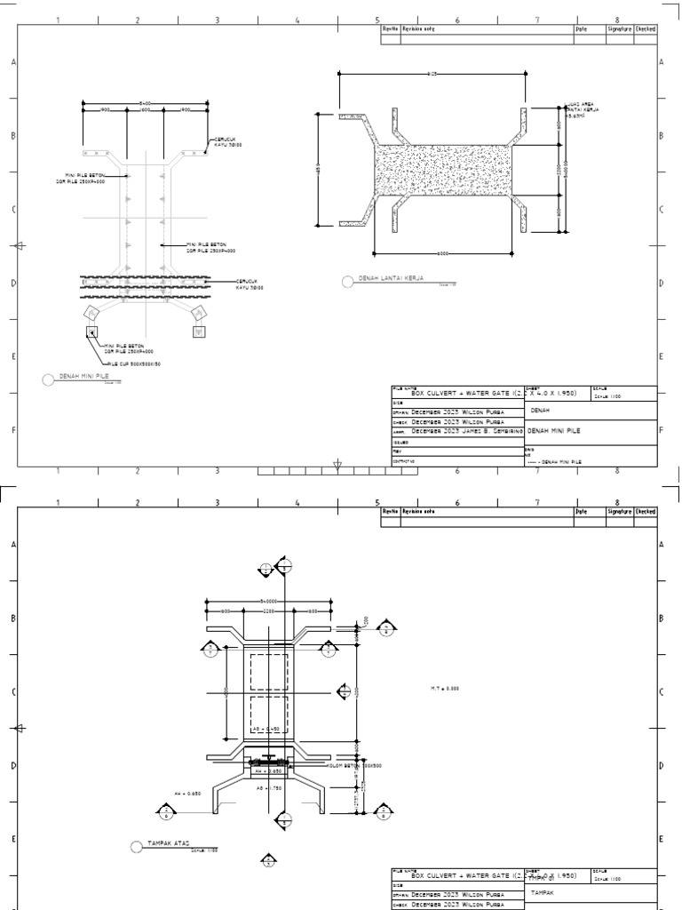 Box Culvert + Water gate 1(2.2 x 4.0 x 1.pdf (rel pintu UNP) | PDF ...