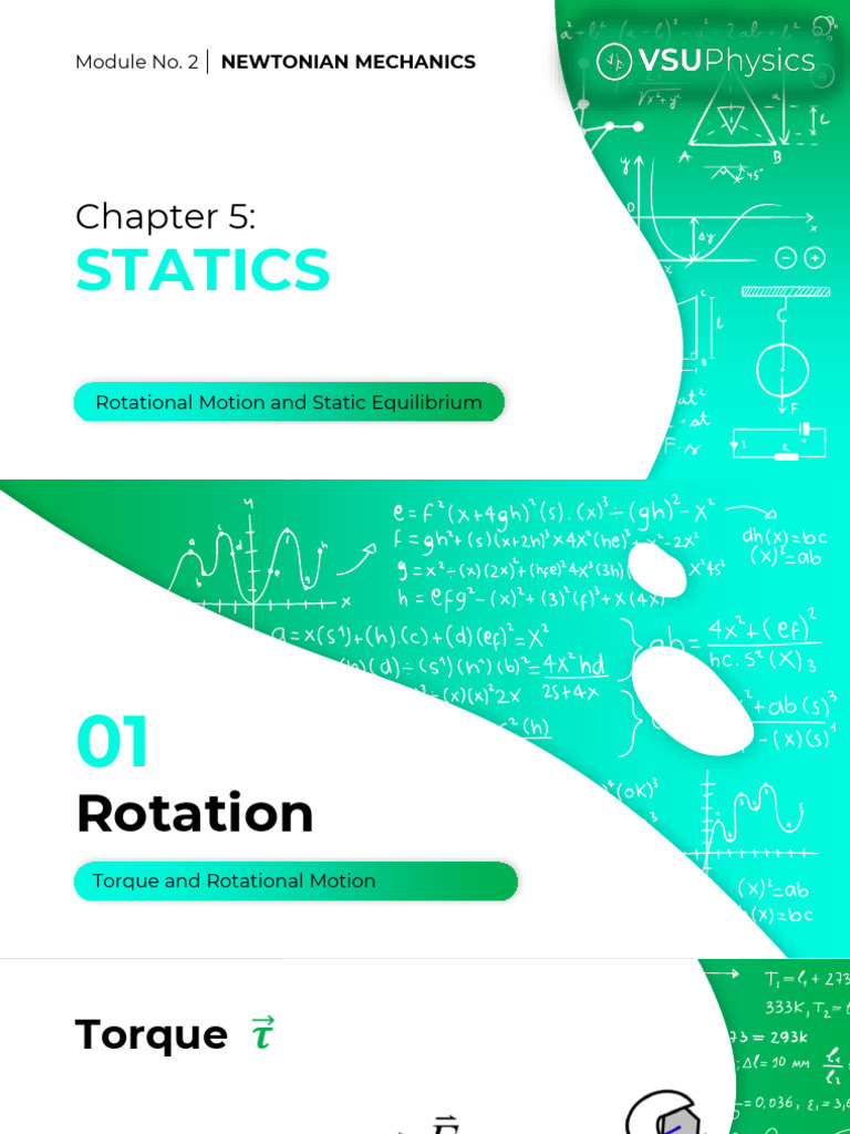 ESci114 - M2C5 (Statics) Midyear | PDF | Torque | Rotation Around A Fixed Axis