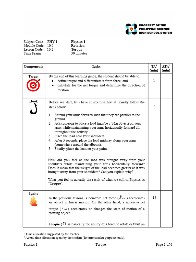 Understanding Torque in Physics | PDF | Torque | Rotation