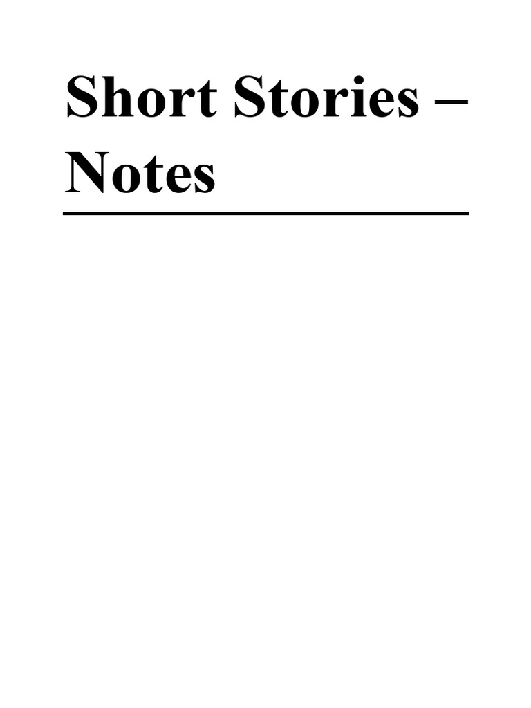 Short Stories: Themes and Characters Analysis | PDF | Latin American ...