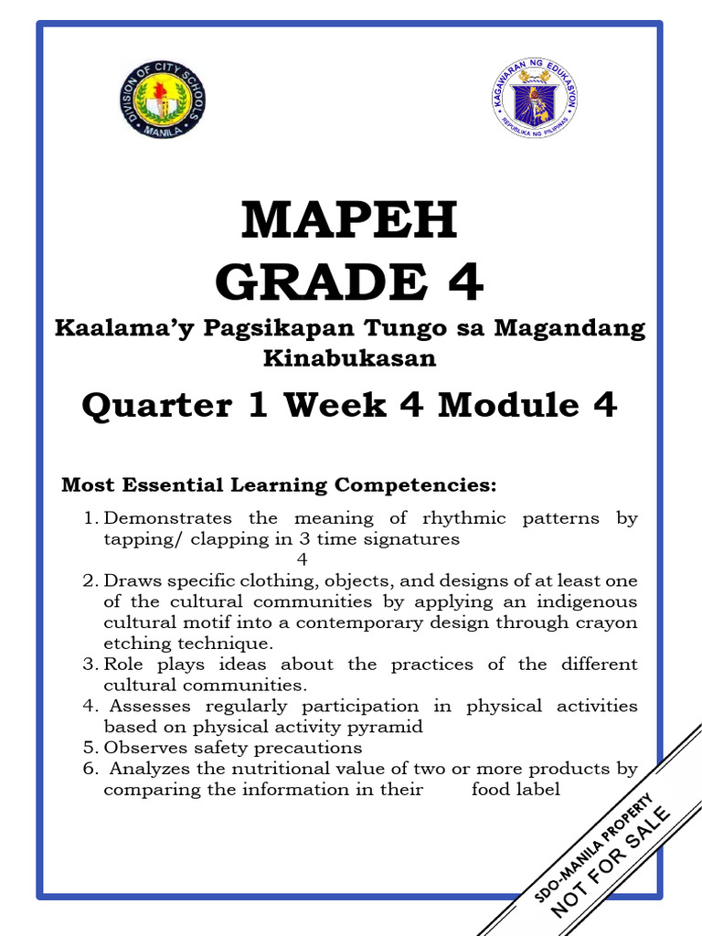 MAPEH 4_Q1_W4_Mod4 | PDF