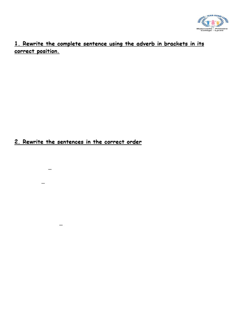 Adverbs of Frequency Fun Activities Games 15322 | PDF