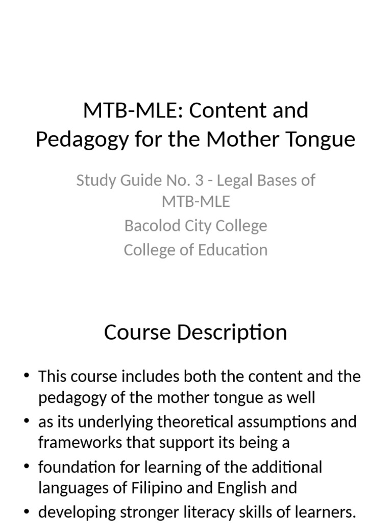 MTB-MLE Full Presentation | PDF | Teachers | Pedagogy