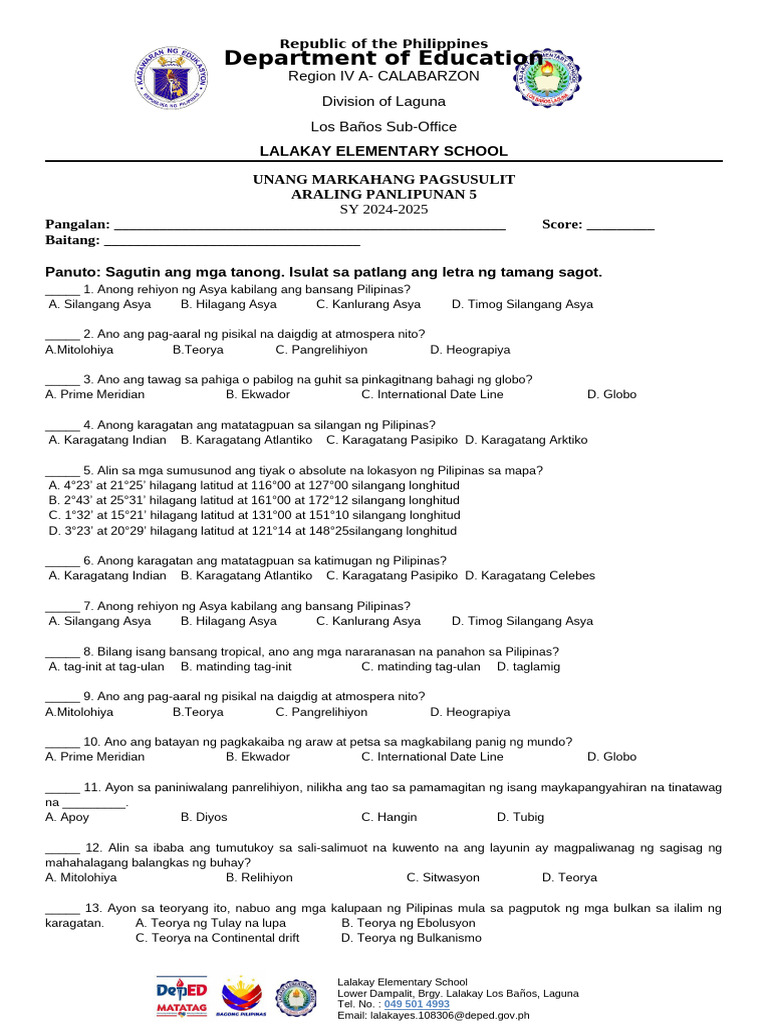 Ap5 Periodical Test Quarter1 Pdf