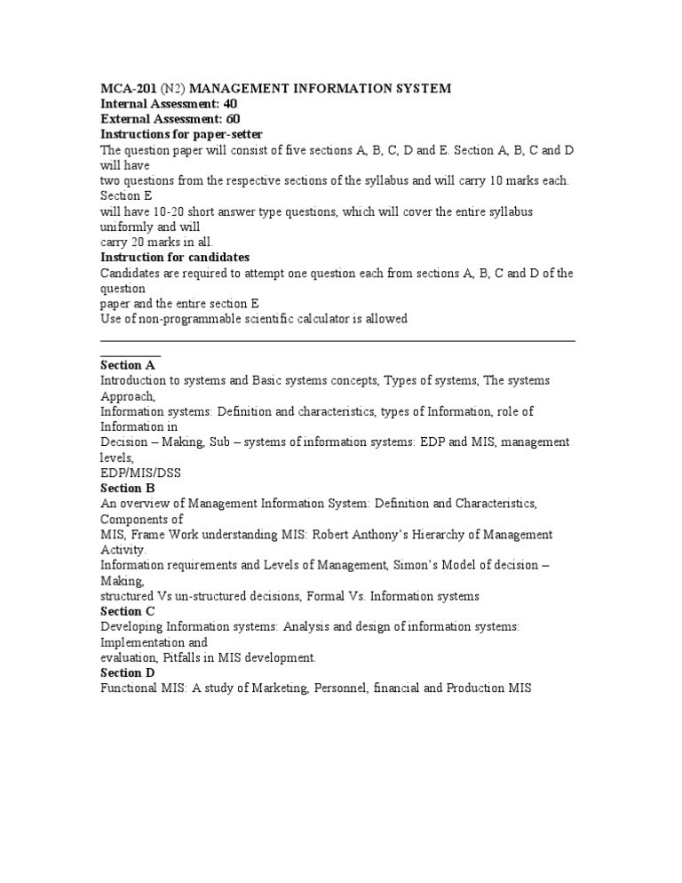 External MCA Assessment Overview | PDF | Computers | Technology ...