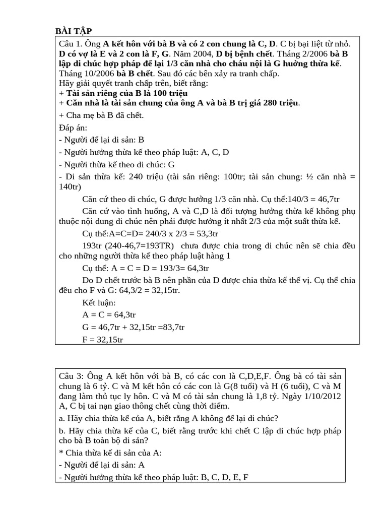 Bai Tap Chia Thua Ke 2 | PDF