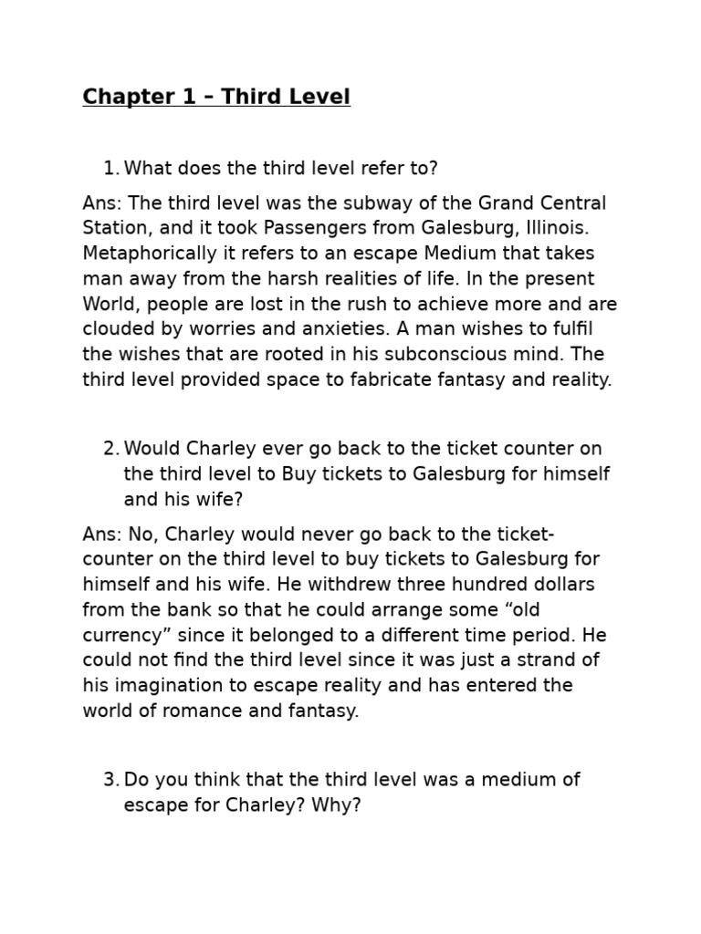 Chapter 1 - Third Level | PDF | Psychology
