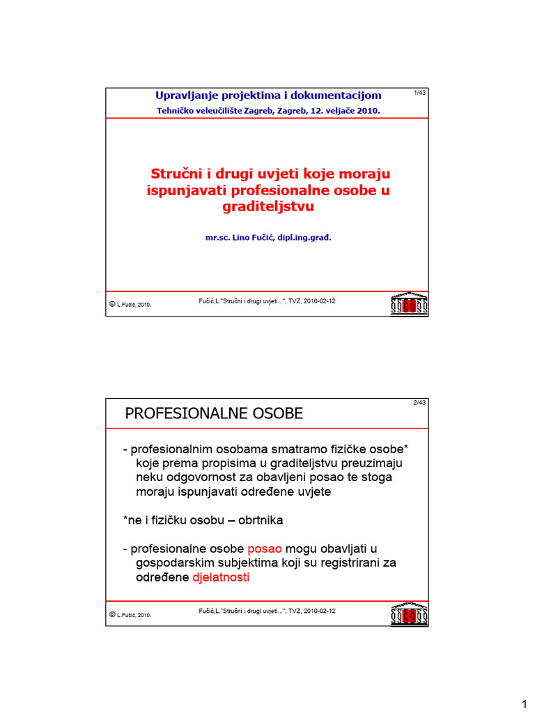 Strucni uslovi u graditeljstvu | PDF