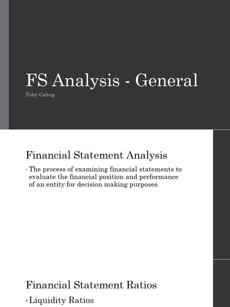 1.2 FS Analysis - Ratio Analysis - NA | PDF | Equity (Finance) | Economies