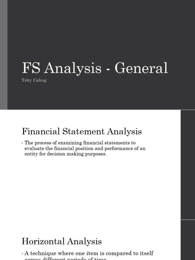 1.1 FS Analysis - Horizontal and Vertical (NA) | PDF