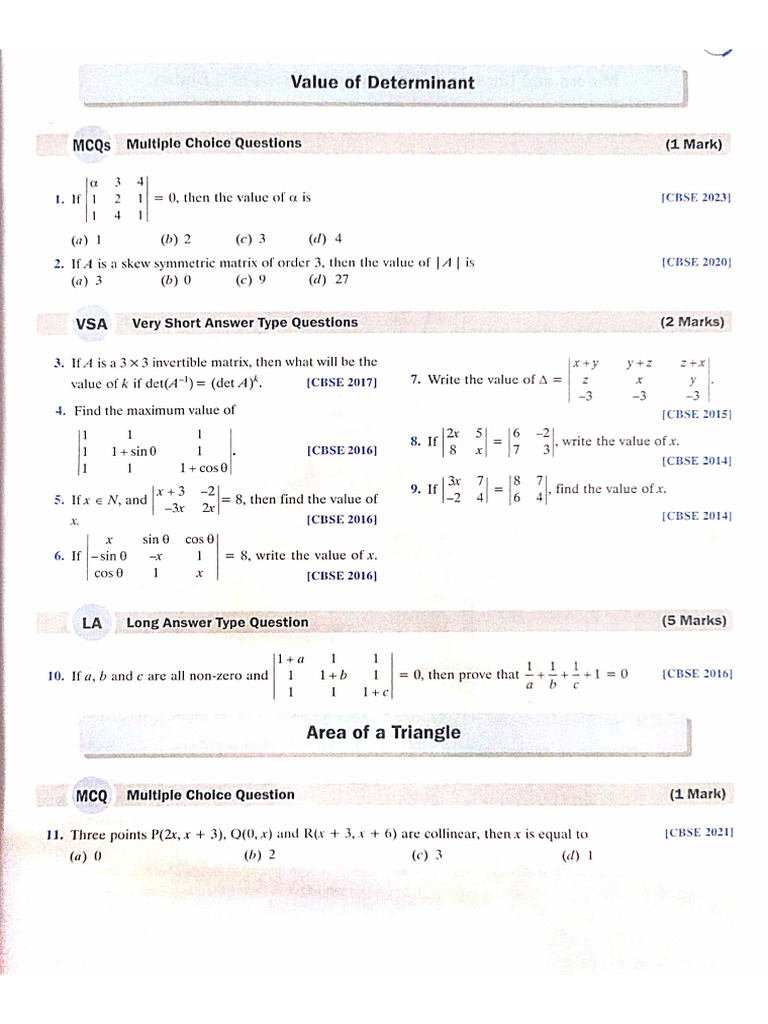 Determinants Question | PDF