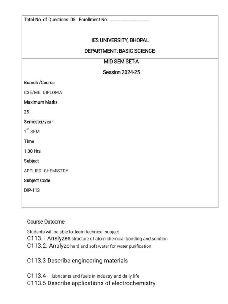 Applied Chemistry | PDF