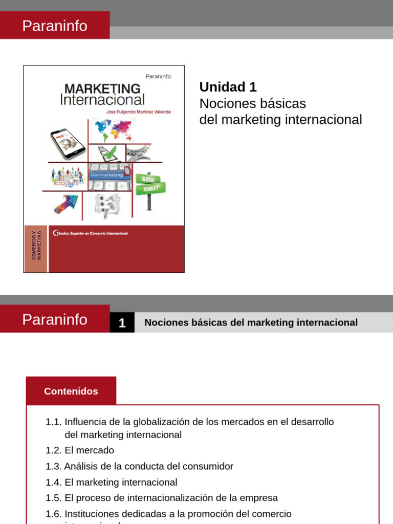 Tema 1 Libro Presentacion 2 | PDF | Marketing | Mercado (economía)