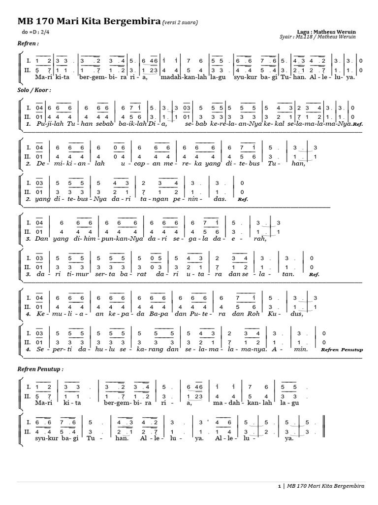 MB 170 Mari Kita Bergembira | PDF