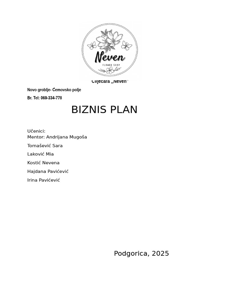 Biznis Plan | PDF