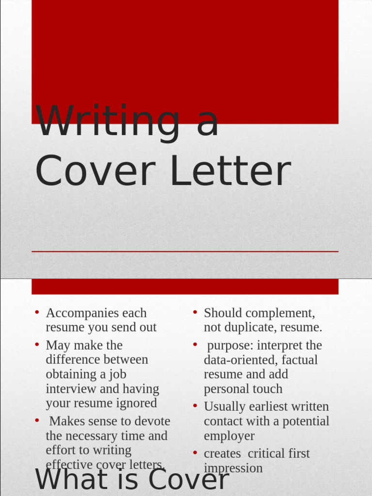 Writing A Cover Letter | PDF | Résumé | Information