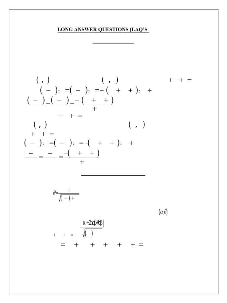 JR Maths 1b Imp Questions-1 | PDF | Tetrahedron | Line (Geometry)
