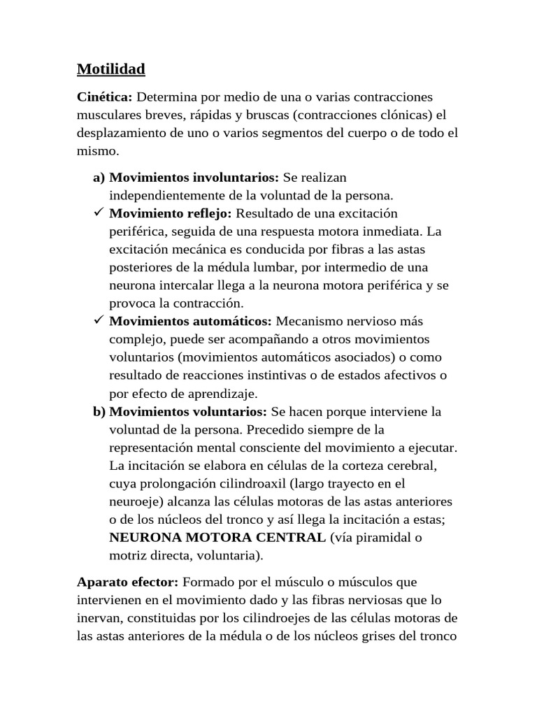 Evaluación de la Motilidad y Parálisis | PDF | Neurona motora ...