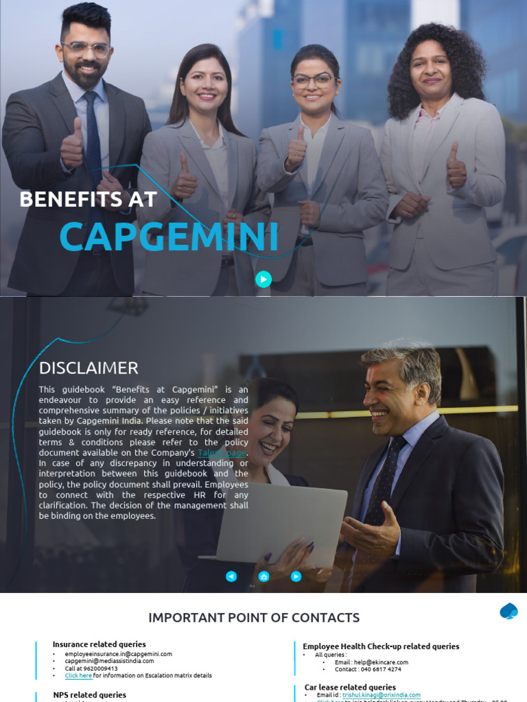 Capgemini Employee Benefits Overview | PDF | Insurance | Employment