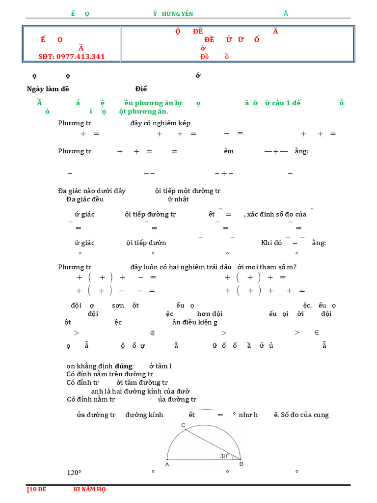 04 - 10 de GKII - TOAN 9 - de 01 | PDF