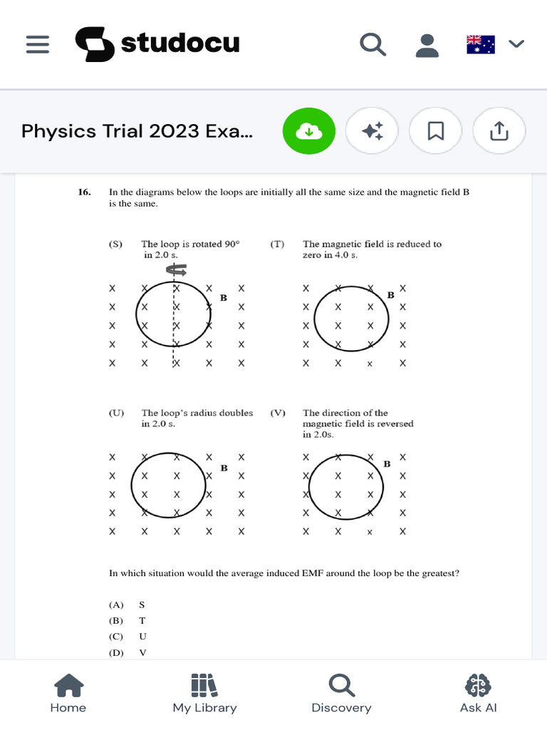 Physics Trial 2023 Exam Choice - Exam Choice Student Number 2023 TRIAL ...