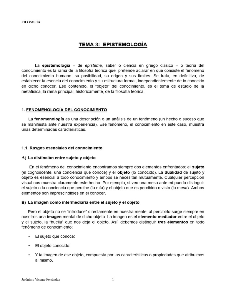 Epistemología: Conocimiento y Verdad | PDF | Verdad | Relativismo