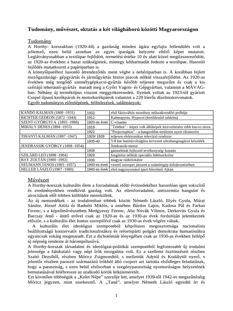 Tud Muveszet Oktatas Magyarorszagon | PDF