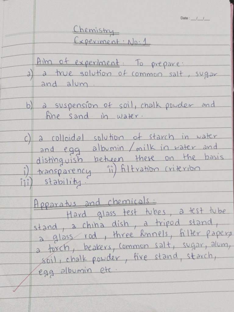 Chem Record Work Class 10 | PDF