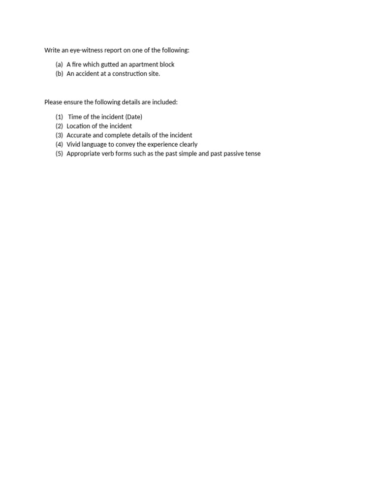 Report Writing - Term 2 (Form 4) | PDF
