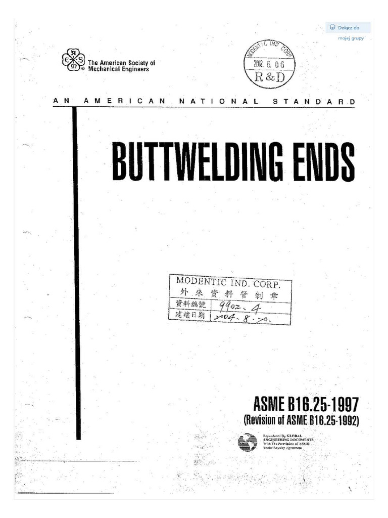 Asme B16.25-1997 | PDF