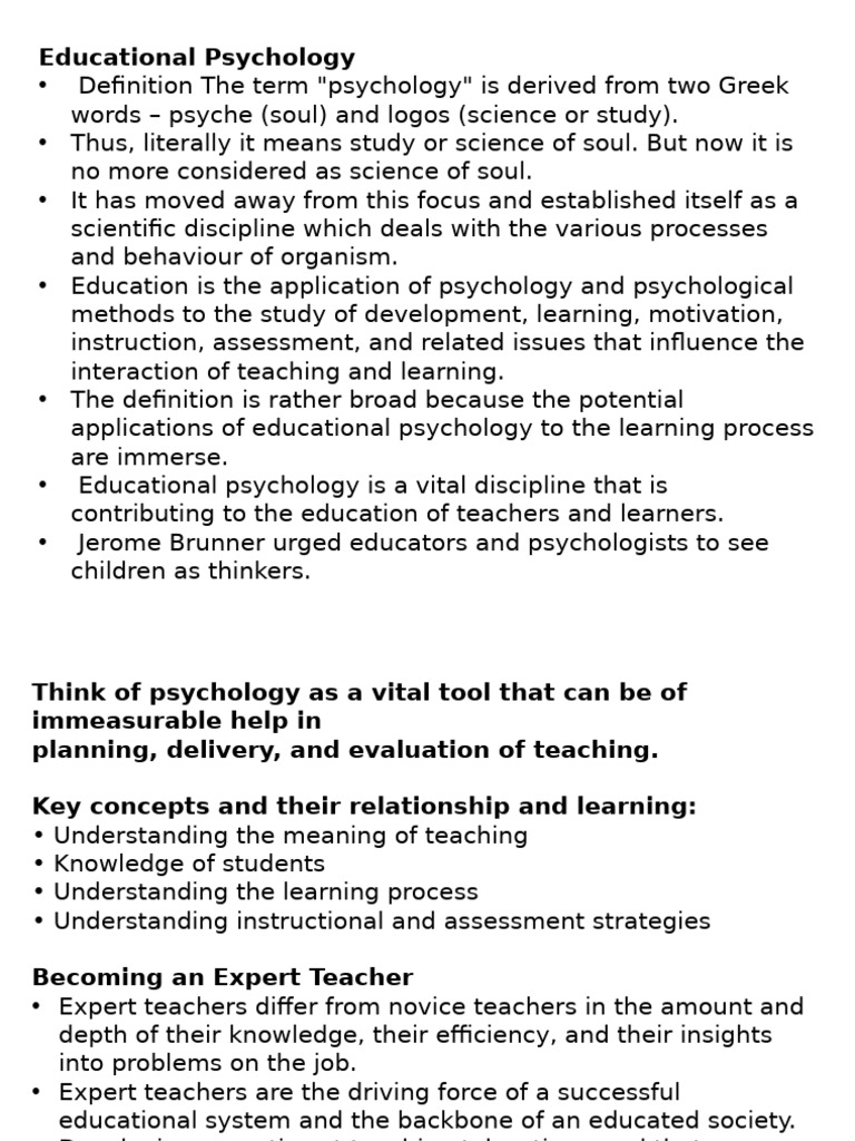 Understanding Educational Psychology | PDF | Educational Psychology ...