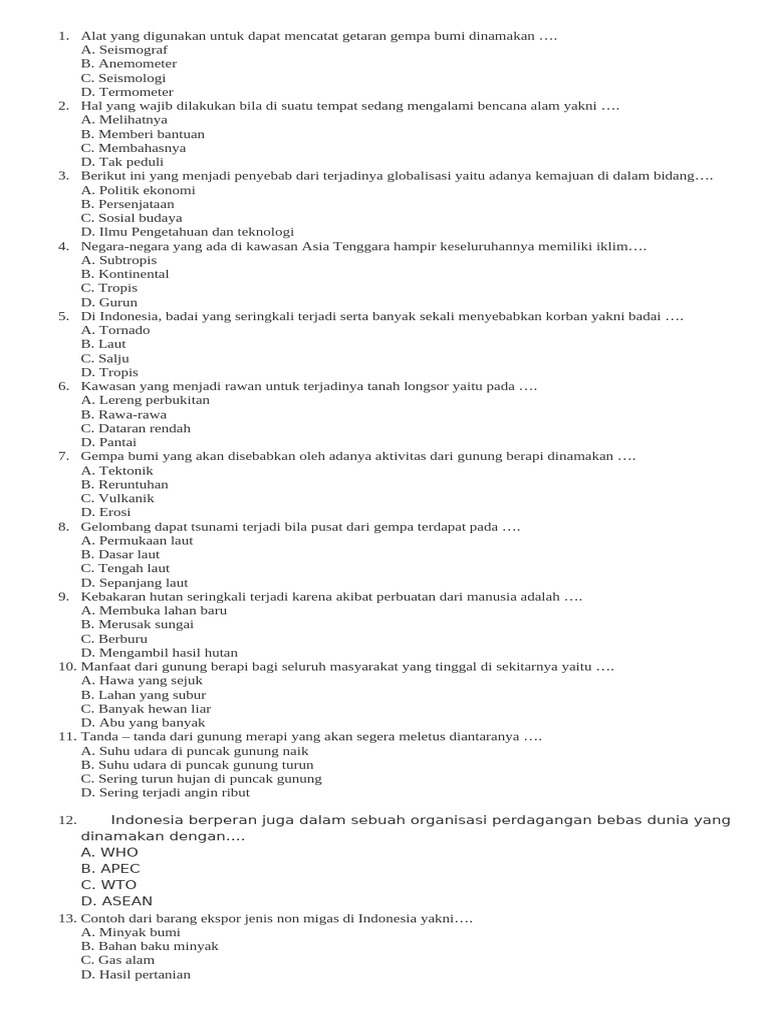 Indonesia Berperan Juga Dalam Sebuah Organisasi Perdagangan Bebas Dunia Yang Dinamakan Dengan ...