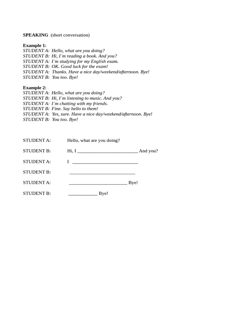 Short Conversations Practice | PDF